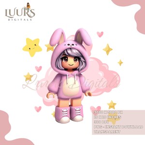 Labubu Png, Cute Png, Rabbit Png, Roblox Png, Labubu Inspired, Girl Png ...