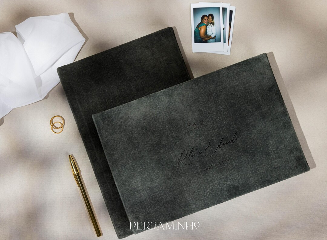 Personalized Velvet Guest Book - Wedding Guest Book, Velvet Guest Book ...