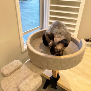 Trek Style Desk Elevated Cat Nest / Cat Tree - Etsy