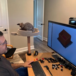 Trek Style Desk Elevated Cat Nest / Cat Tree - Etsy