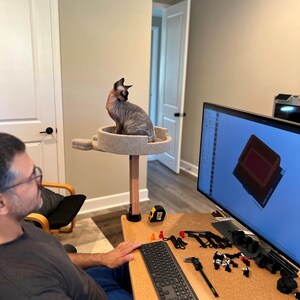 Trek Style Desk Elevated Cat Nest / Cat Tree - Etsy