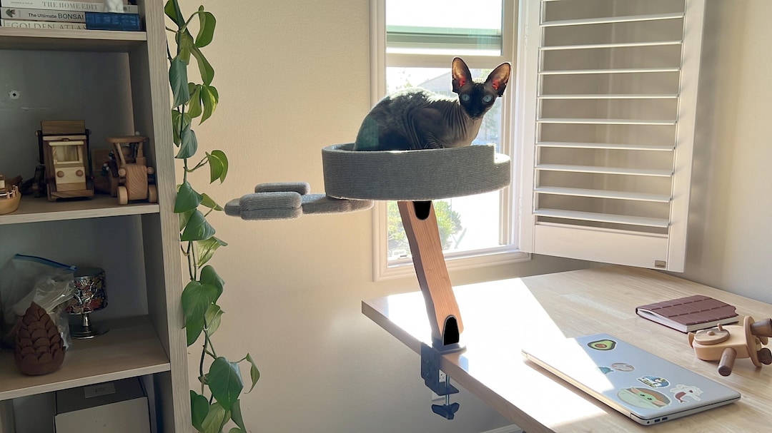Trek Style Desk Elevated Cat Nest / Cat Tree - Etsy