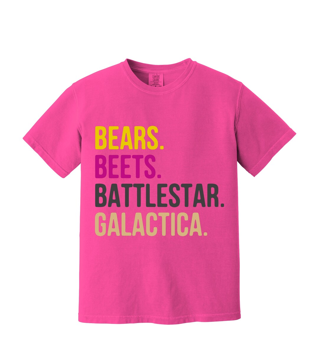 Bears Beets Battlestar Galactica Comfort Colors Shirt, Threat Level ...
