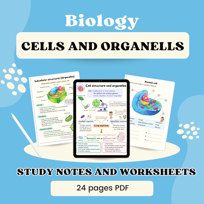Cell Structures and Organelles I Biology Notes I GCSE I IGCSE I Short ...