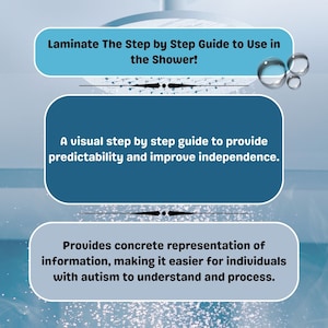 Take A Shower Step by Step Guide | Visual Support | Autism ...
