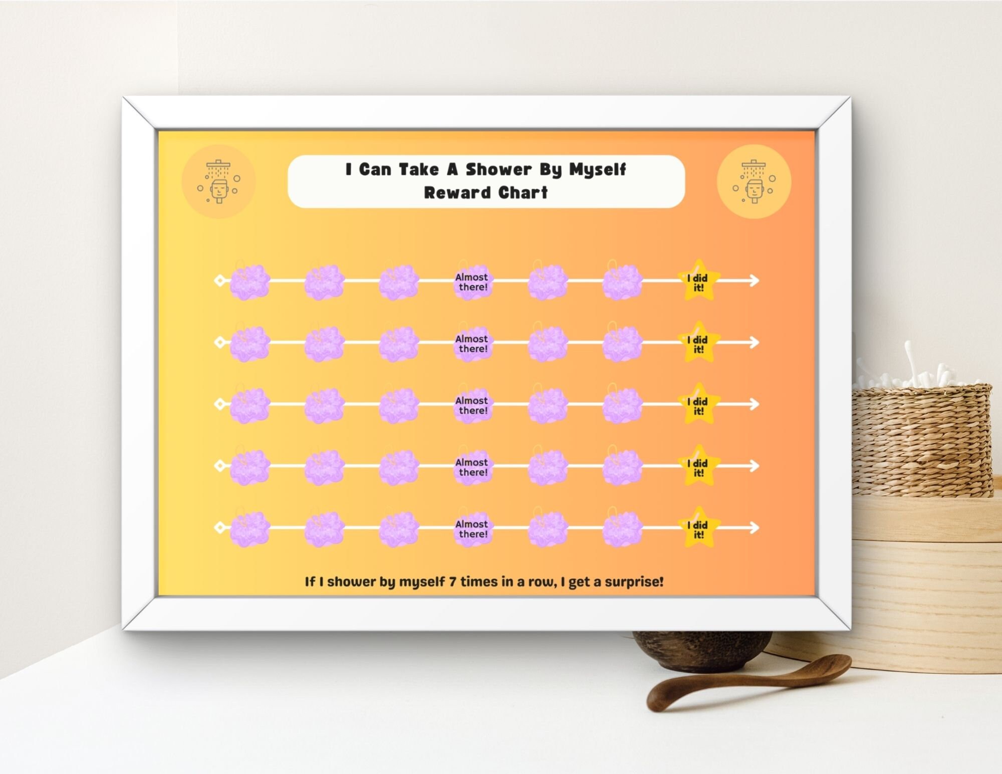 Autism Support Visual | Take A Shower by Myself | Independence | Daily ...