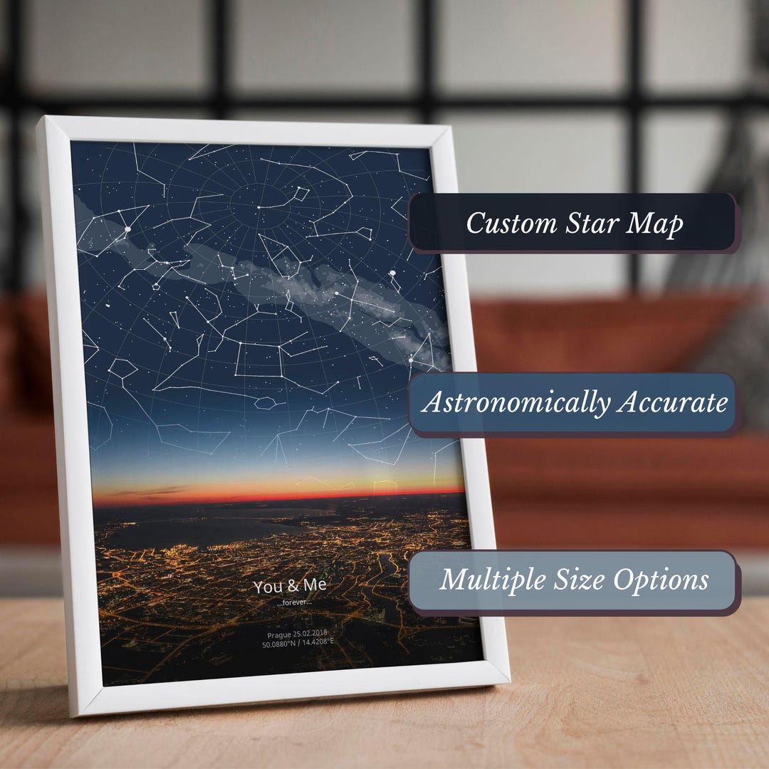 Custom Star Map - CITYLIGHTS - Digital Star Map | Digital Star Map ...
