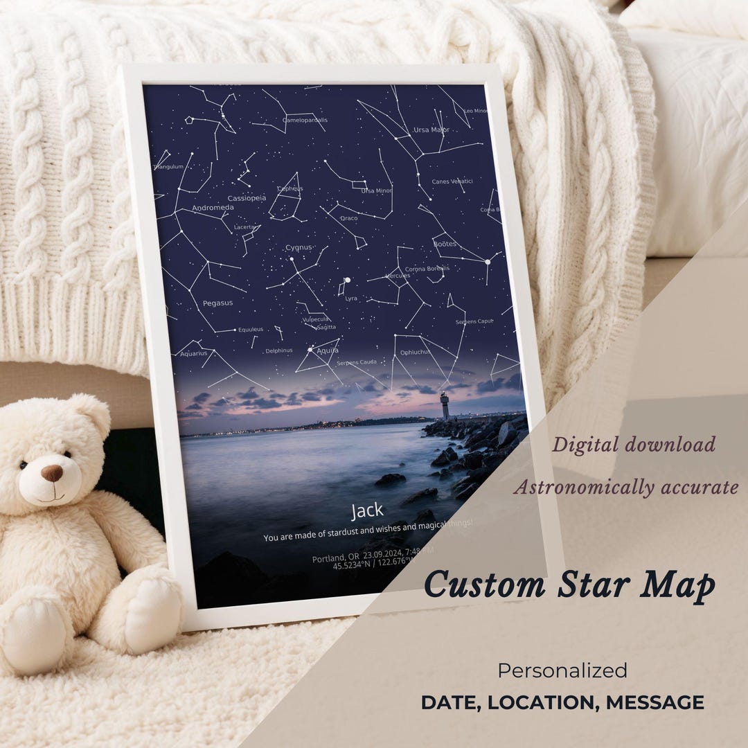 Personalized Star Map Print – Custom Constellation Gift (digital ...
