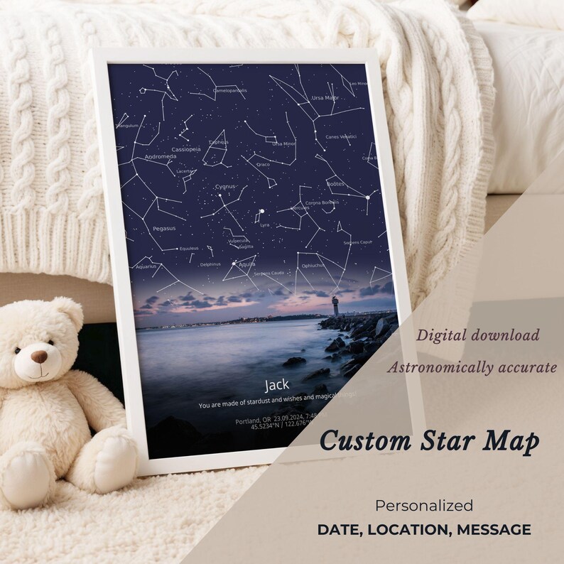 Personalized Star Map Print – Custom Constellation Gift (digital ...