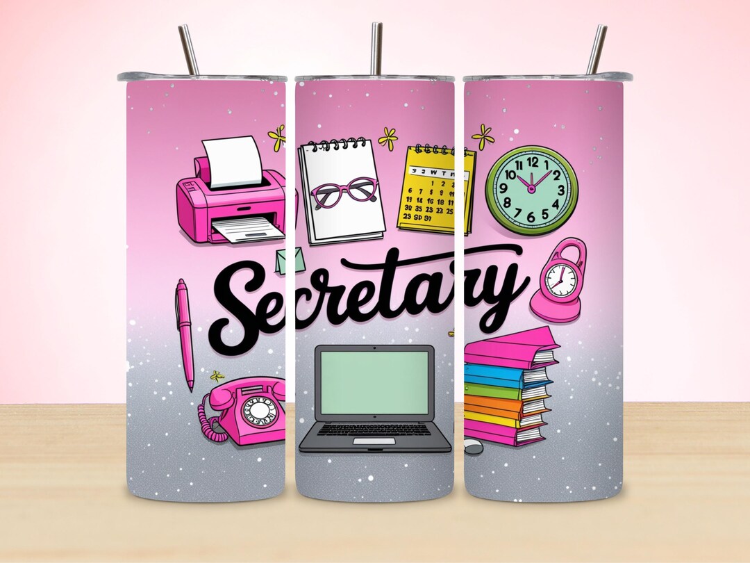 Secretary Tumbler Wrap: Office Desk Design (PNG File) - Etsy