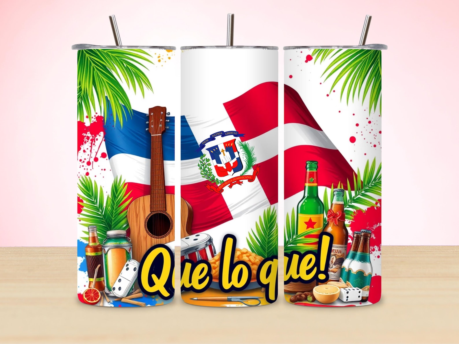 Dominican Tumbler Wrap, Dominican Republic Png, 20oz Skinny Sublimation ...