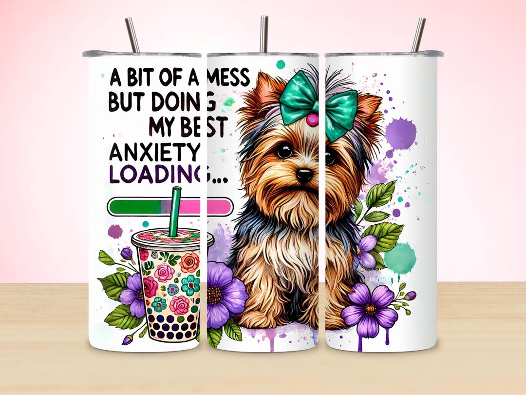Yorkshire Terrier Tumbler Wrap: Western Sunflower Design (digital ...