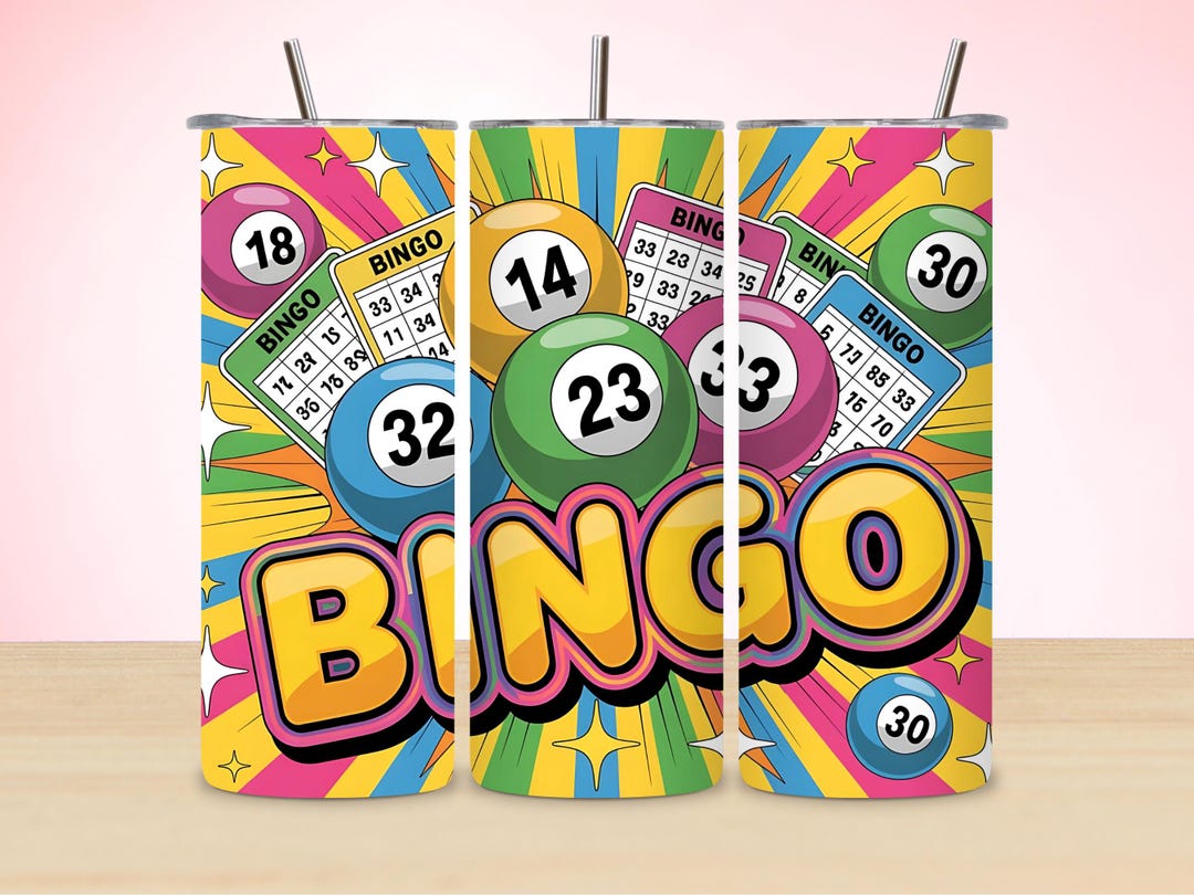 Funny Bingo Lover 20 Oz Tumbler Wrap Design (digital Download) - Etsy