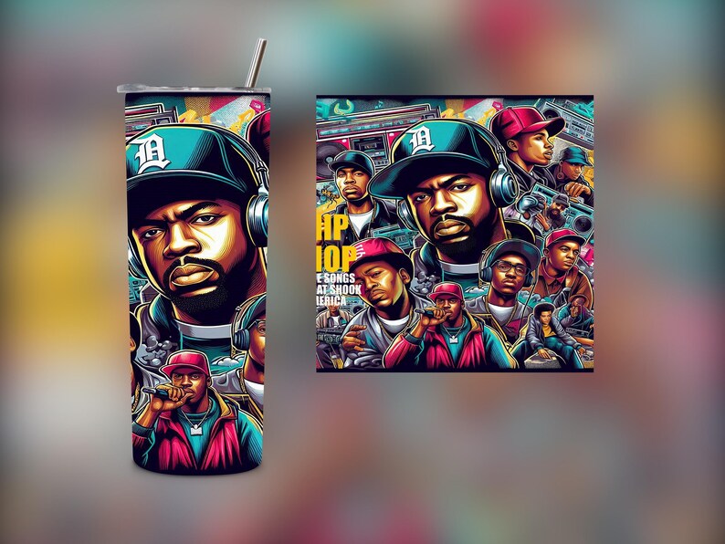 Legends of Rap 20oz Tumbler Wrap PNG, Hip Hop Icons Sublimation Design ...