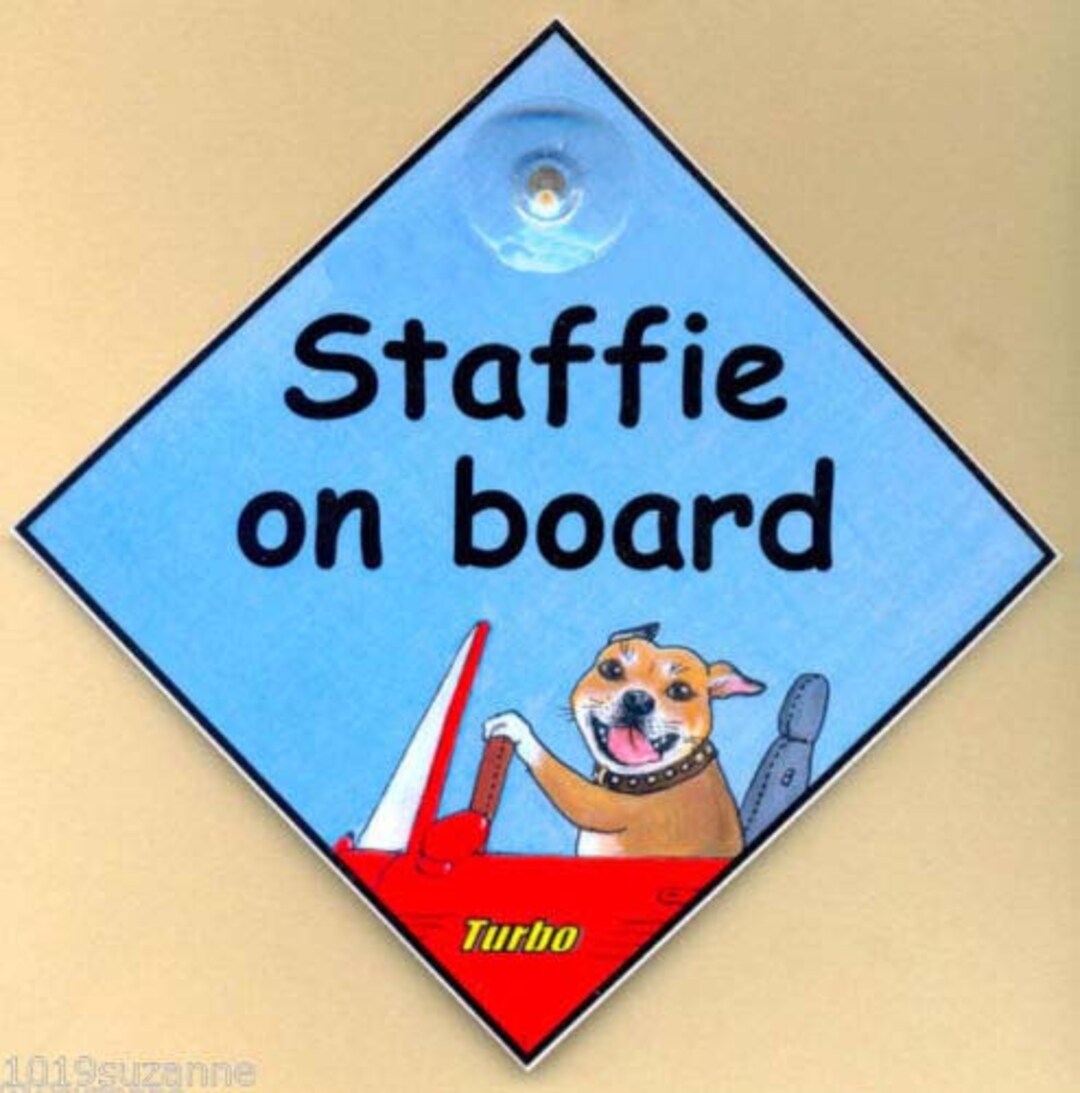 Staffie, Staffy, Staffordshire Bull Terrier on Board Laminated Dog in ...