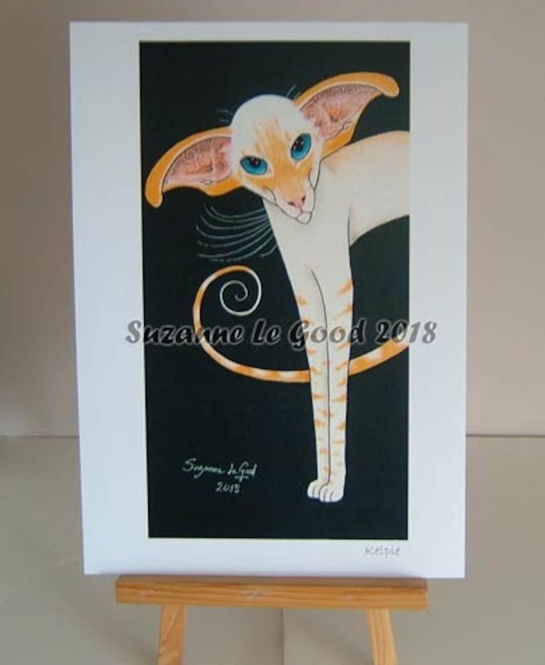 Siamese Cat Art Print Redpoint Flamepoint Oriental Shorthair Limited ...