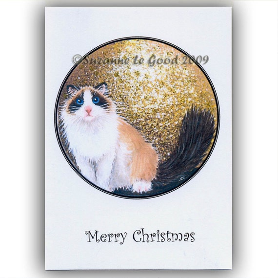 RAGDOLL CAT Christmas Cards Pack of 6 by Suzanne Le Good - Etsy