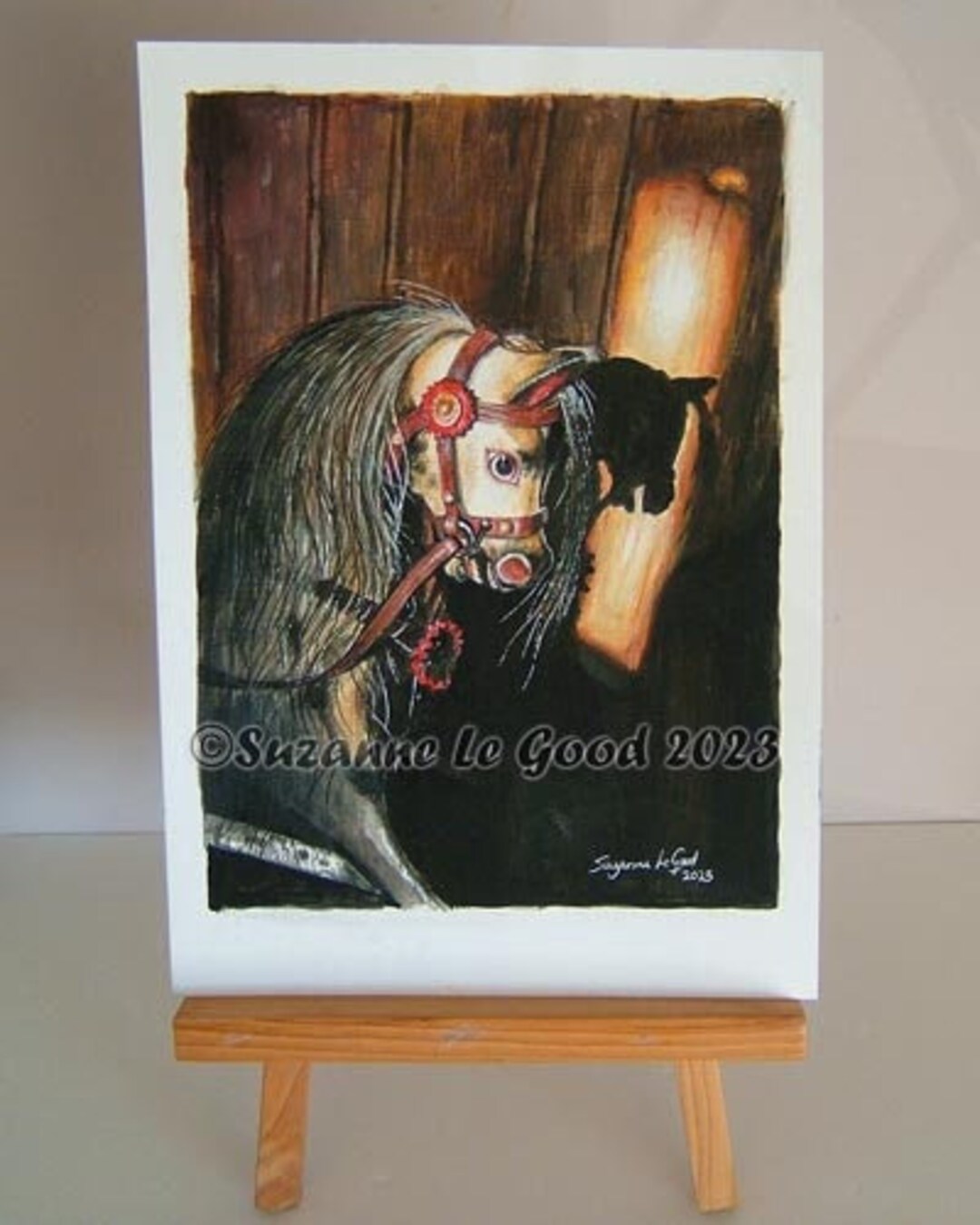 Rocking Horse Art Painting Original Painting Acrylic Pony by English ...