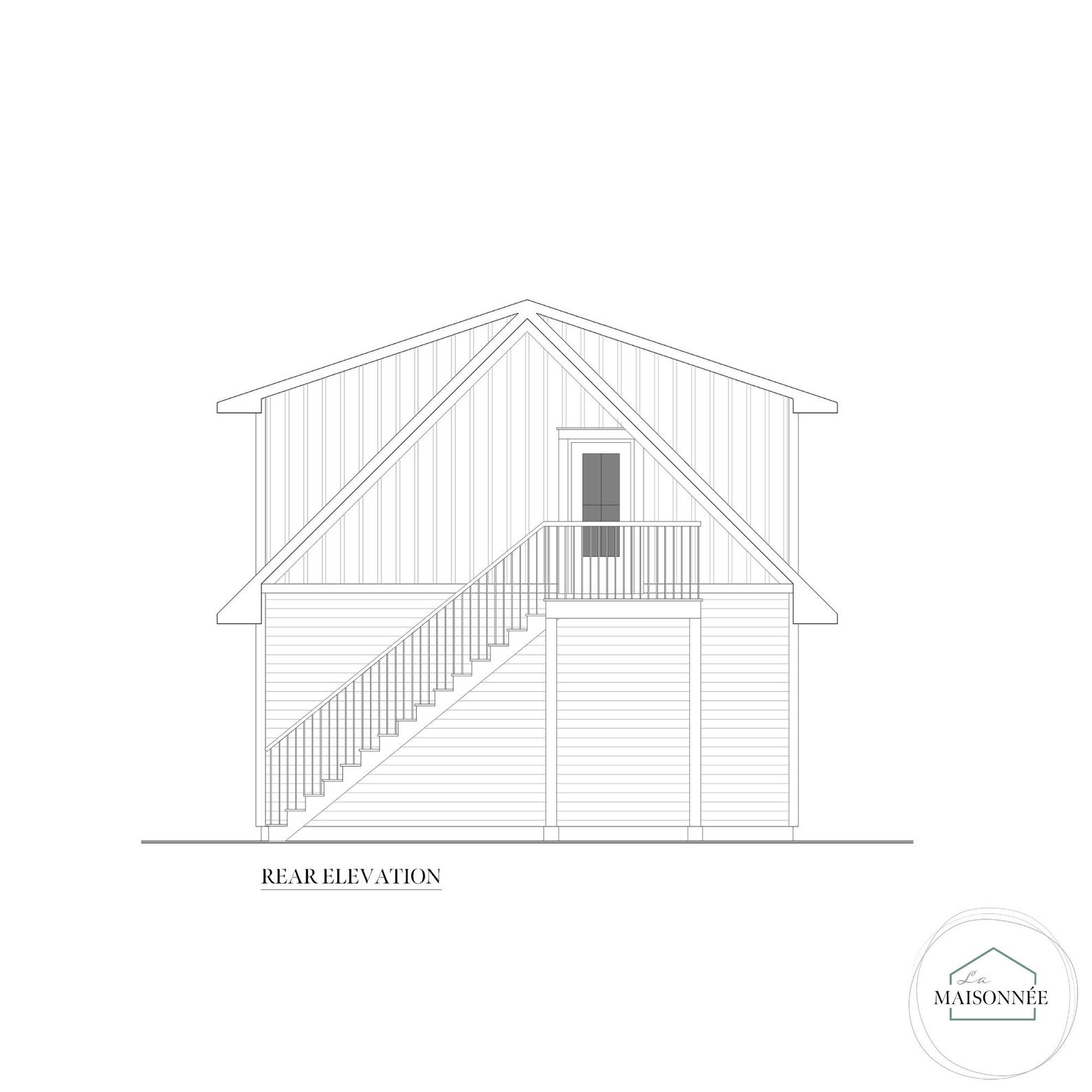 ADU Plan 24'x26' 2 Car Garage Plan ADU House Plan Garage Apartment Plan ...