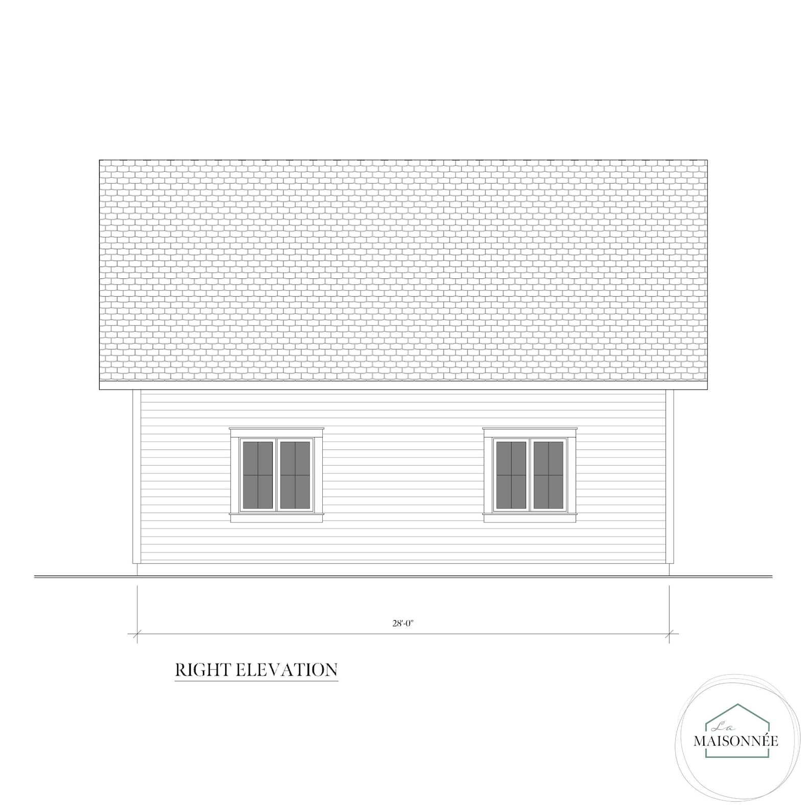 24'x28' Two Car Garage Plan, Detached Farmhouse (PDF Download) - Etsy