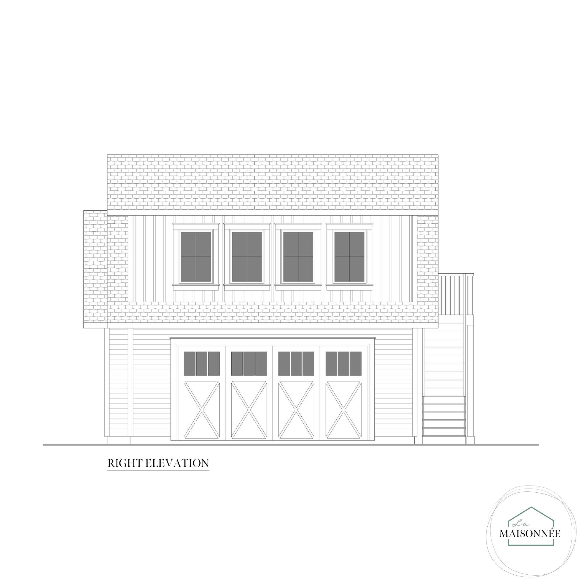 ADU Plan 24'x26' 2 Car Garage Plan ADU House Plan Garage Apartment Plan ...