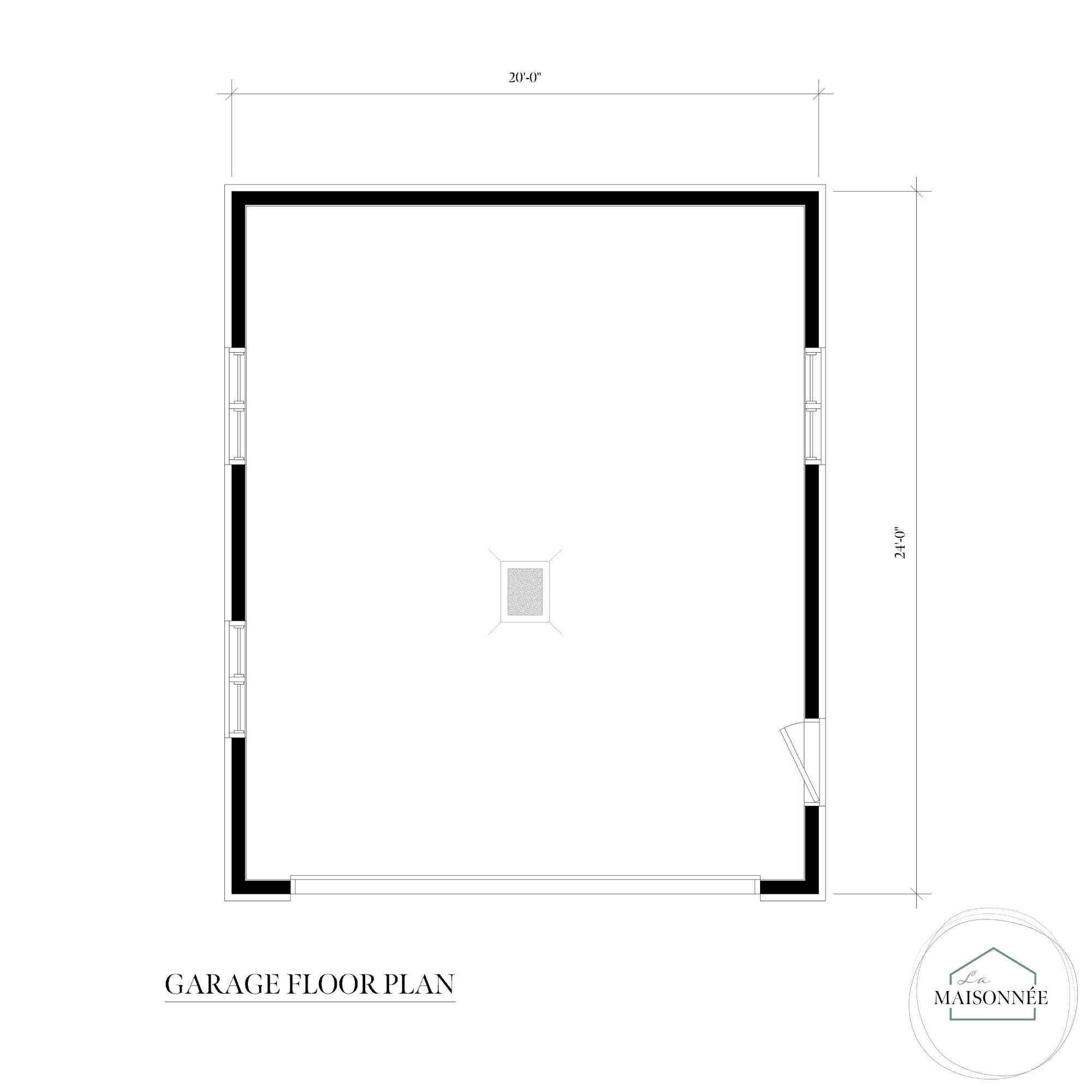 20'x24' Garage Plans Garage Plan De Garage Blueprints Detached Garage ...