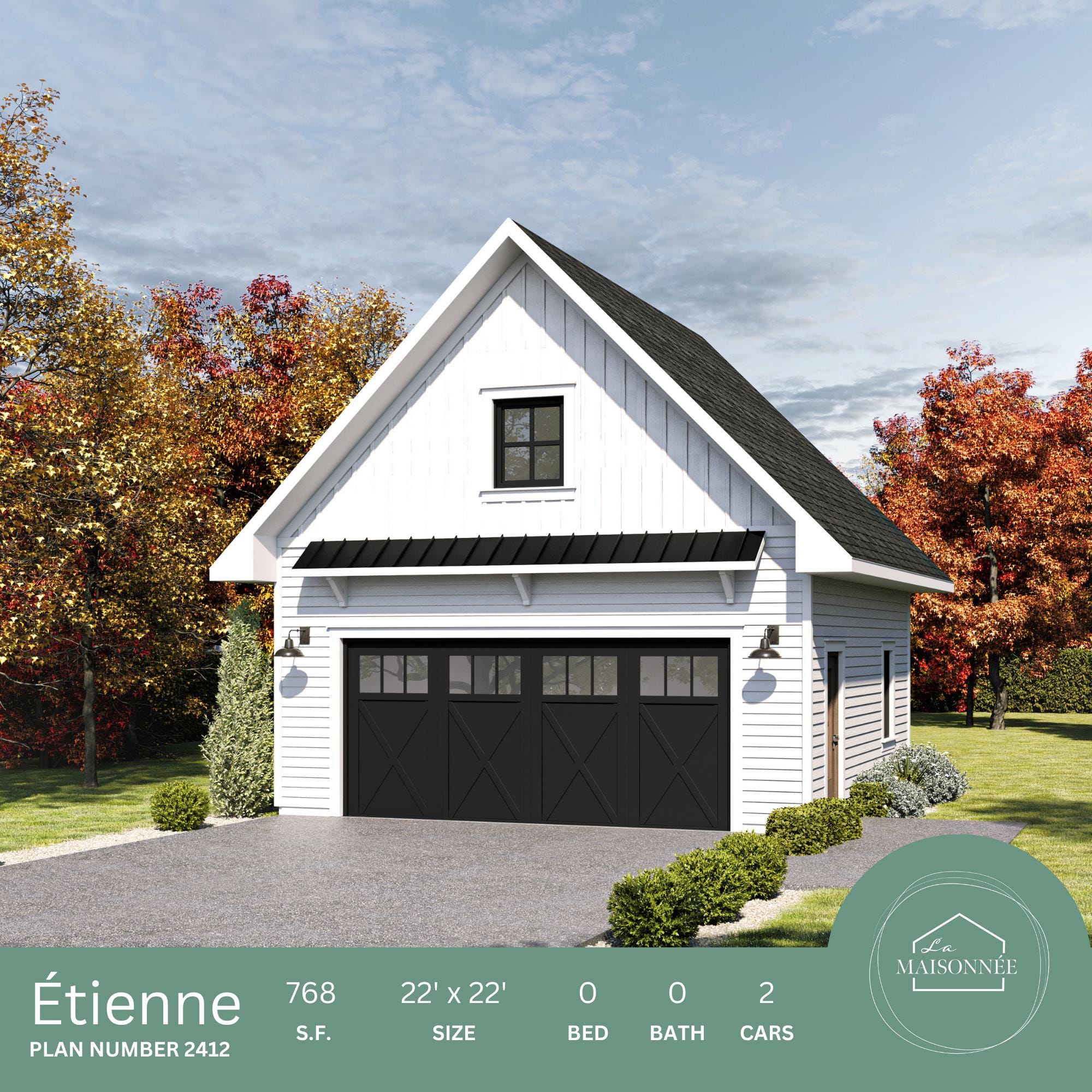 Deck Detached Garage Plans With Loft