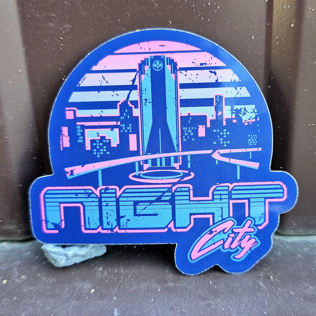 Night City Retro Sticker - Etsy