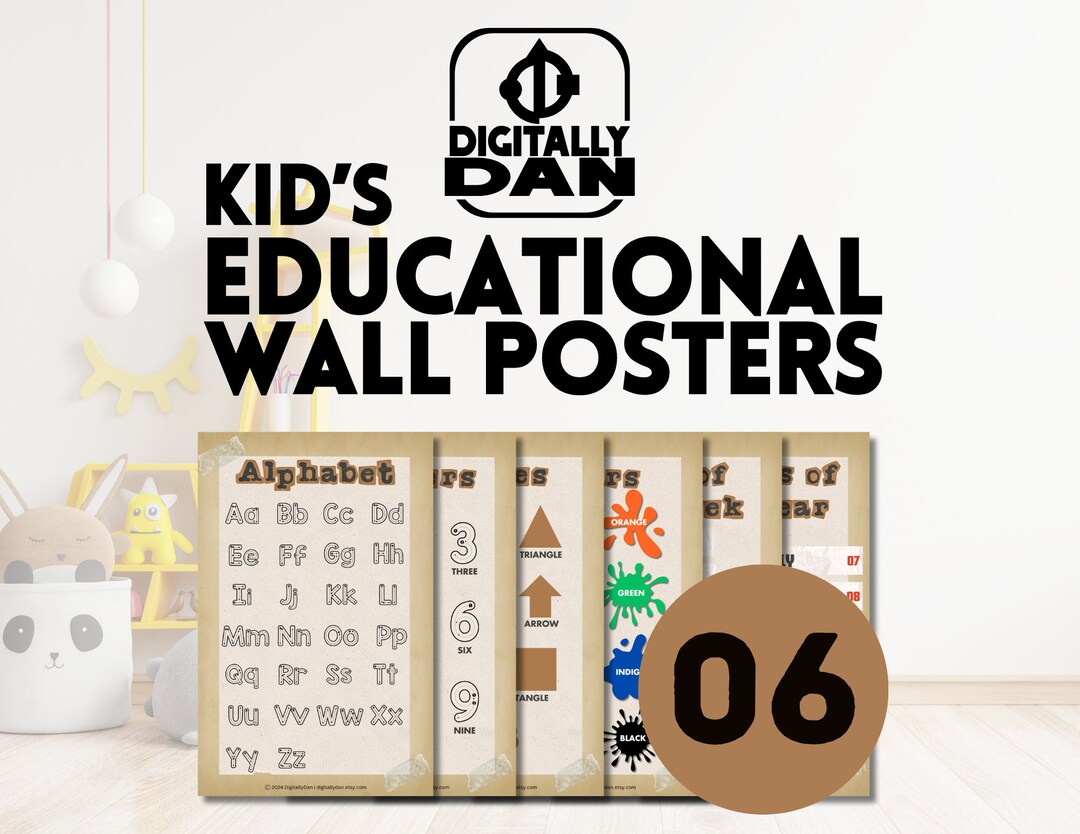 Interactive Learning Posters Engaging Fun Wallpaper Educational Wall ...