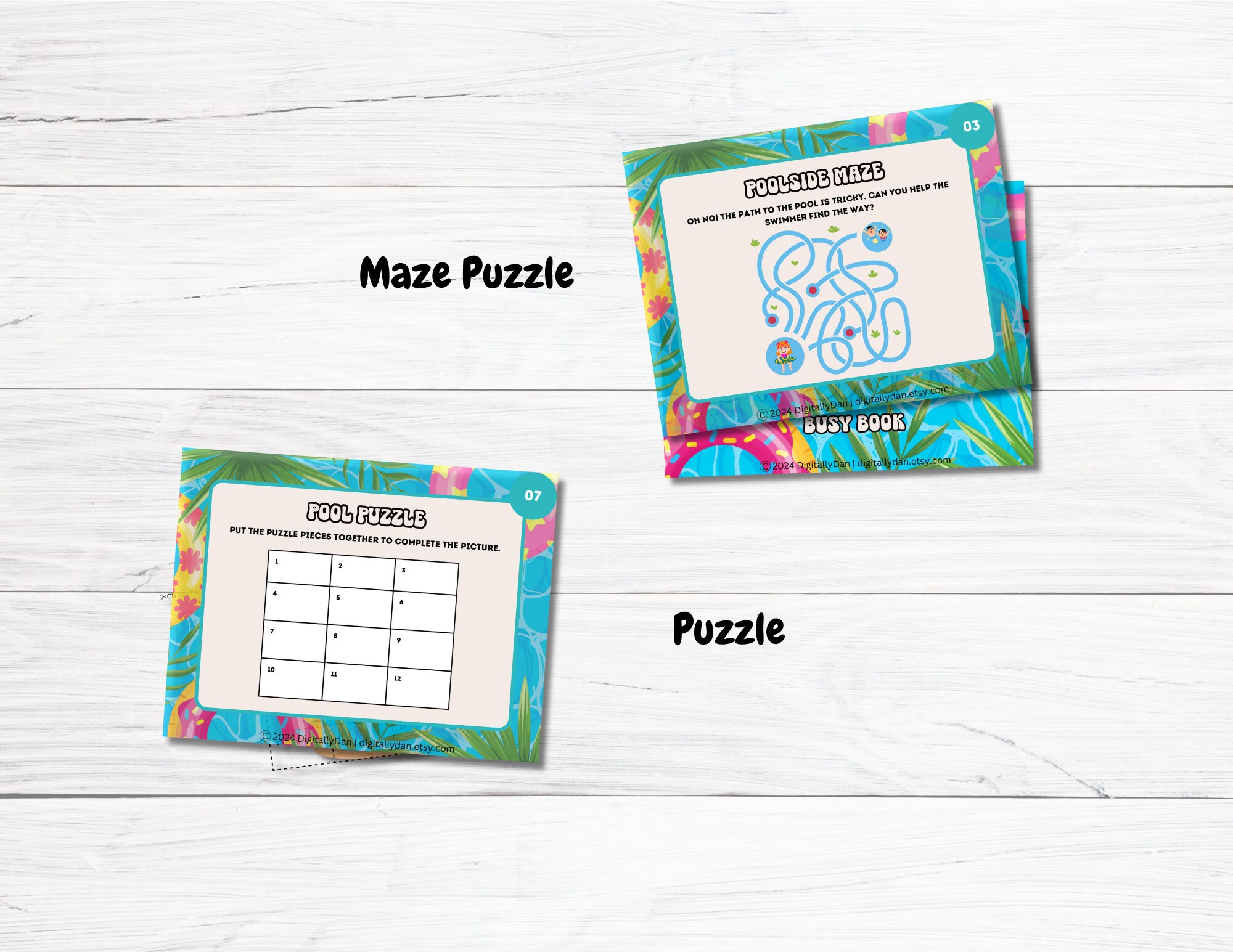 Printable Kid's Interactive Learning Book Cognitive Busy Activities ...