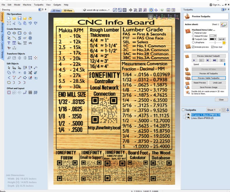 SMW CNC Measurement Conversion Information Board - Digital Copy Svg Ai ...