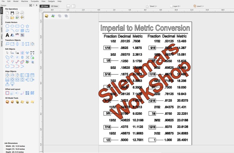 Measurement Conversion Chart | Imperial to Metric | Digital File | Svg ...