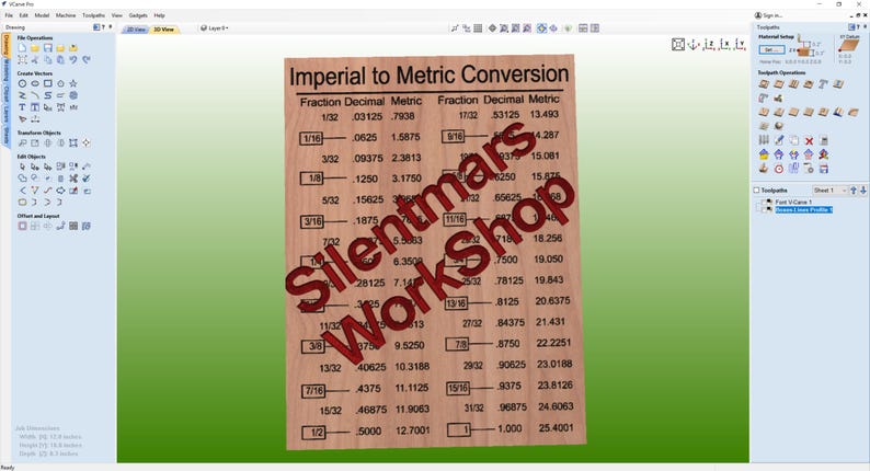 Measurement Conversion Chart | Imperial to Metric | Digital File | Svg ...