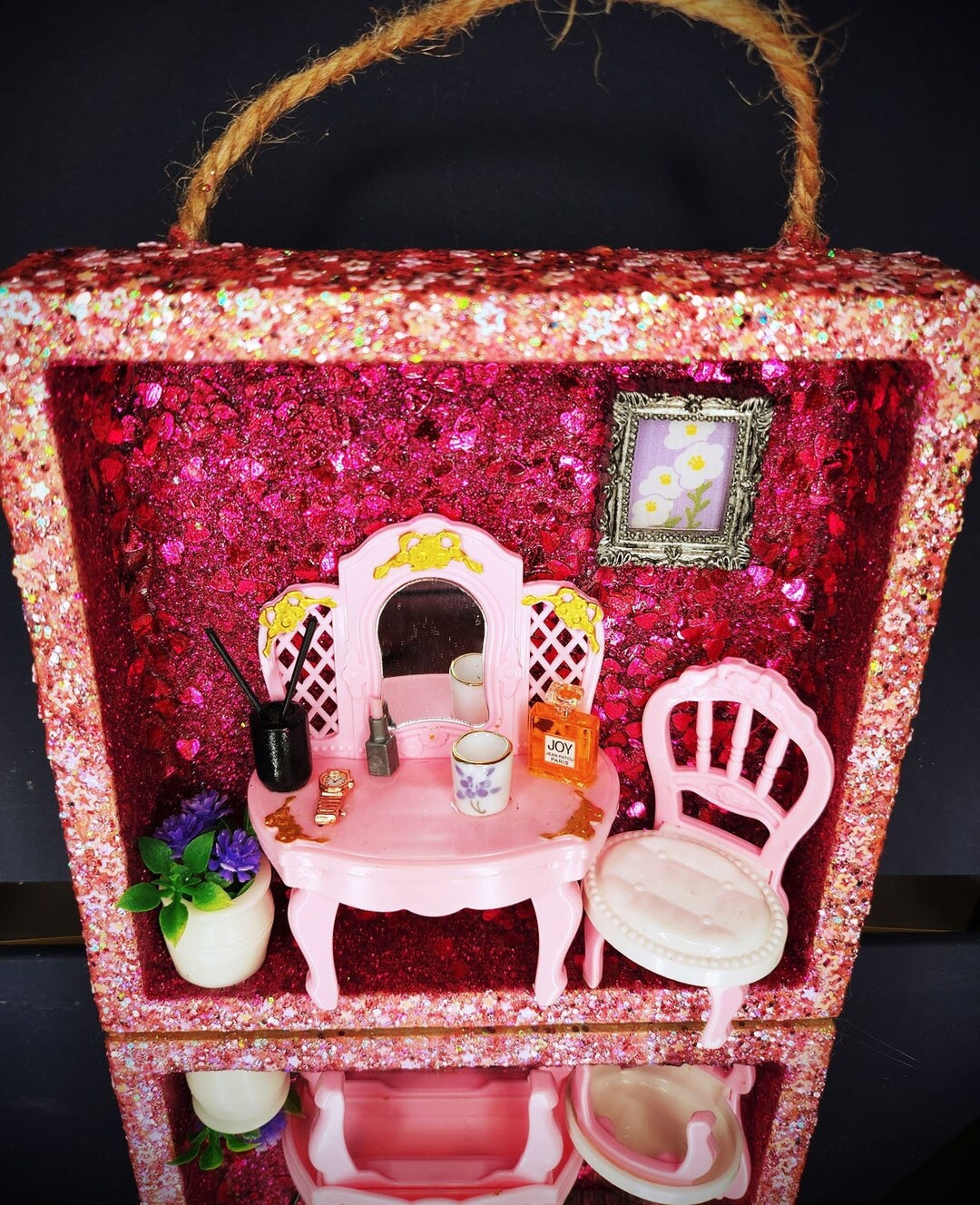 Decorative Accent Piece Fairy Vanity Handcrafted Pink Theme Art - Etsy