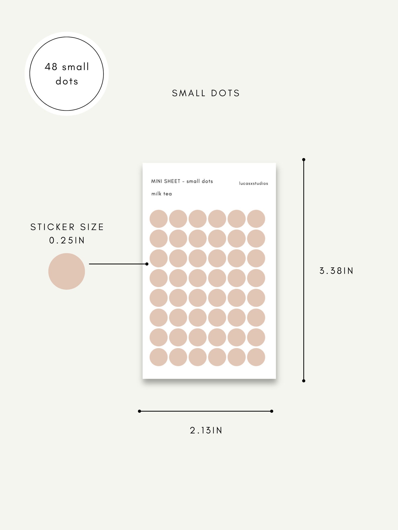 MATTE TRANSPARENT Small Dots - Minimal & Functional Stickers | Minimal ...