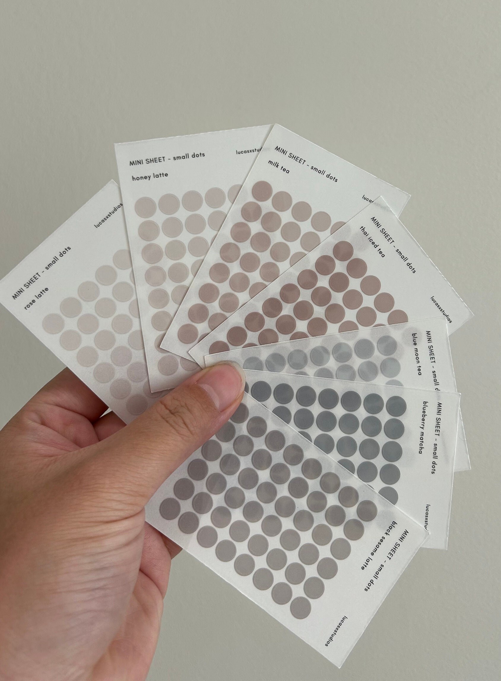 MATTE TRANSPARENT Small Dots - Minimal & Functional Stickers | Minimal ...