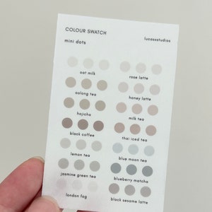 MATTE TRANSPARENT Colour Mini Dots - Minimal & Functional Stickers ...