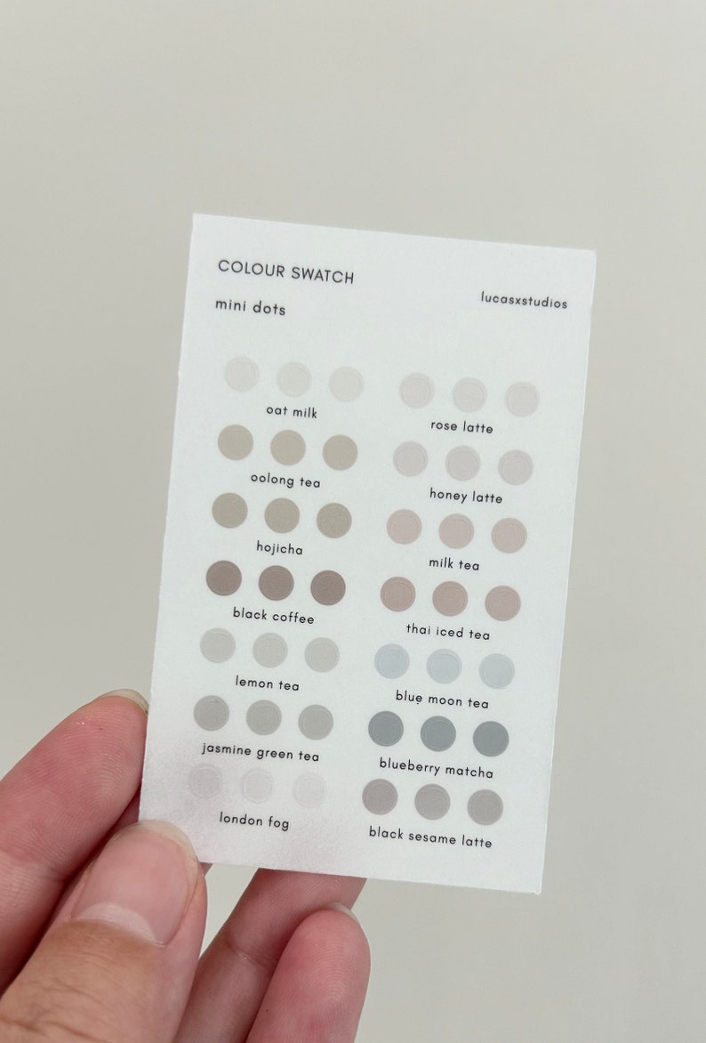 MATTE TRANSPARENT Colour Mini Dots - Minimal & Functional Stickers ...