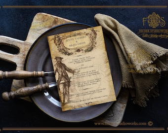 Medieval Menu Card for Wedding Receptions or Themed Events - Etsy