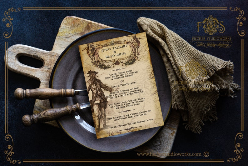 Pirate Style Wedding or Birthday Party Menu | Etsy