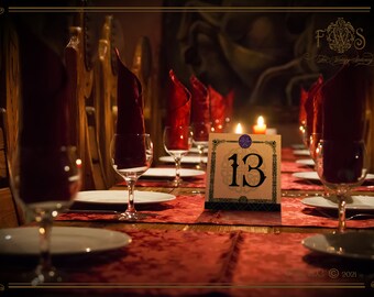 Medieval Wedding Table Number Cards | Etsy