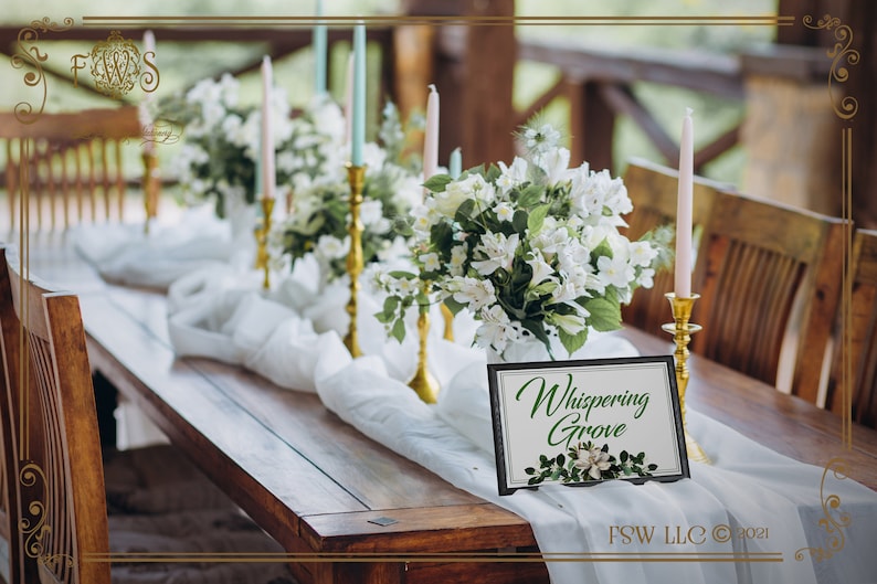 Summer Magnolias Style Table Name Cards - Etsy
