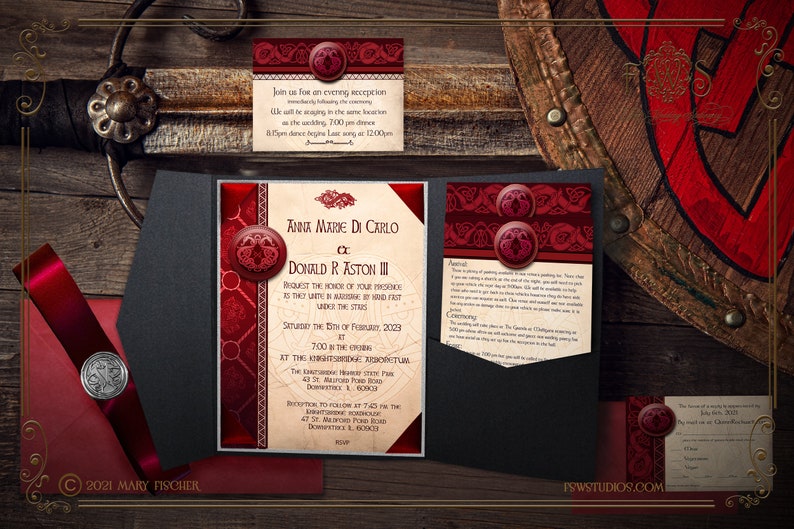 Medieval Norse Viking Style Invitation Set 2 - Etsy