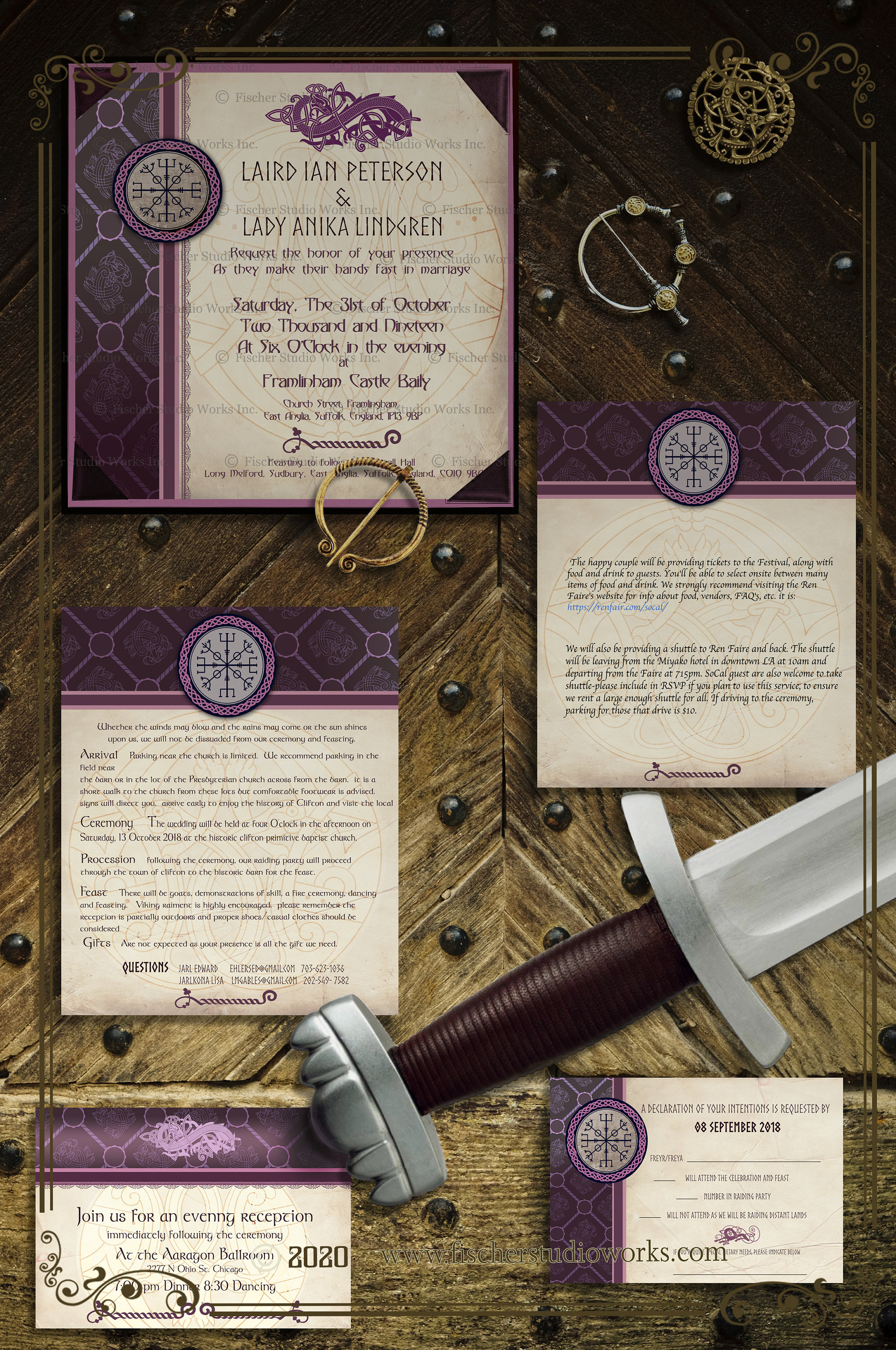 Medieval Norse Viking Wedding Invitation Set - Etsy Australia