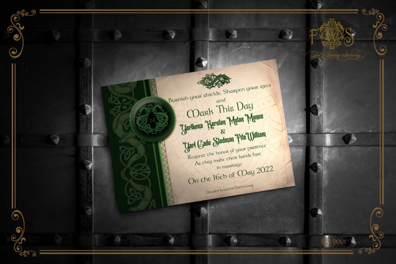 Medieval Wedding Postcards Foil Wedding Invitations | 300+ Super Cute