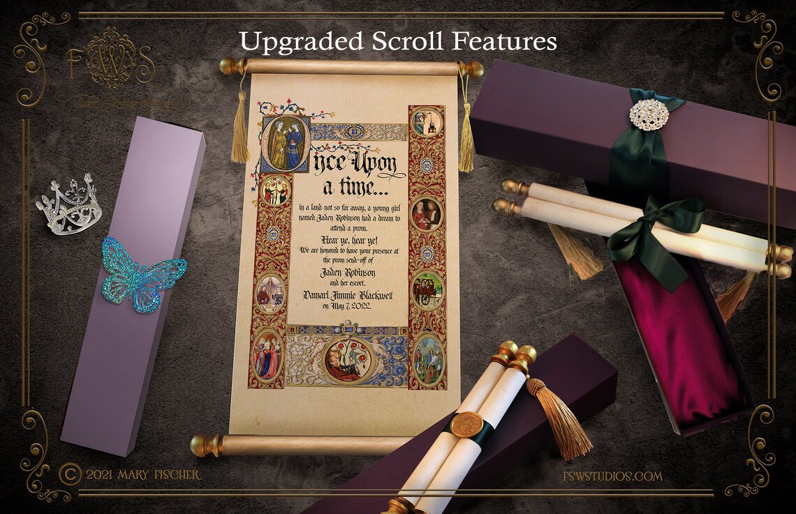 Medieval Wedding Invitation Scroll Viking Wedding Scroll - Etsy