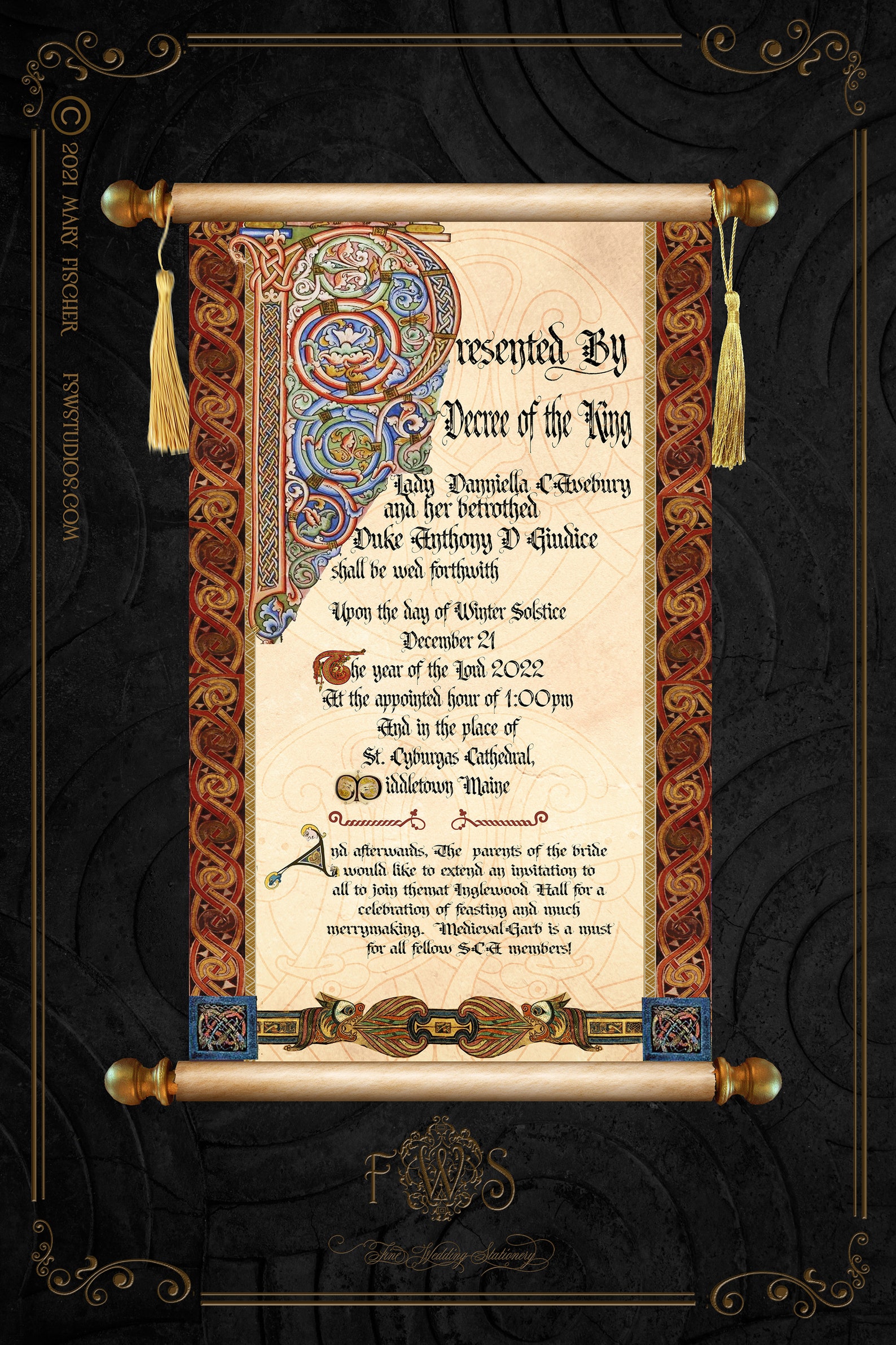 Medieval Wedding Invitation Scroll Viking Wedding Scroll - Etsy