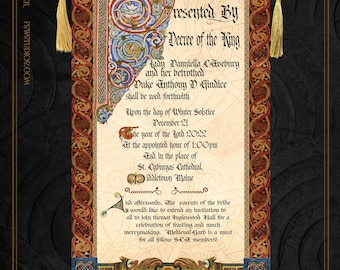 Wedding Scroll Invitation Kit Royal Theme Scroll Card - Etsy