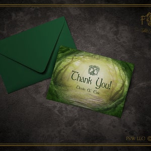 Enchanted Fantasy Forest Thank You Note Card - Etsy