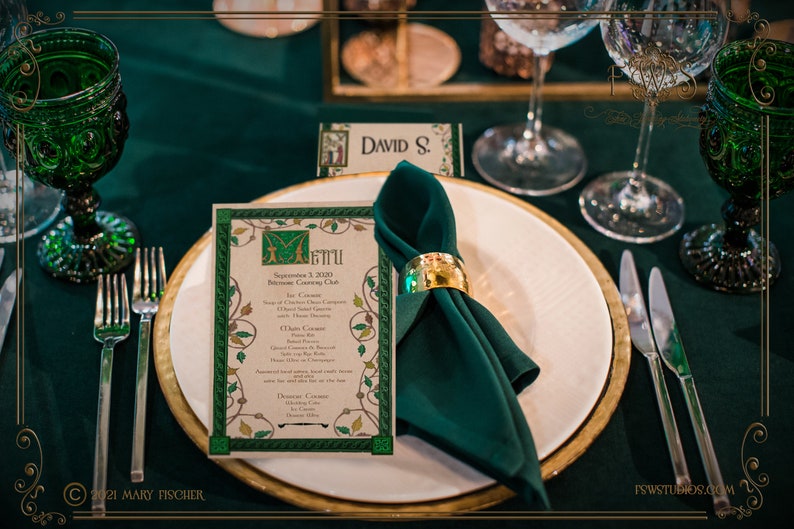 Medieval Menu Card for Wedding Receptions or Themed Events - Etsy
